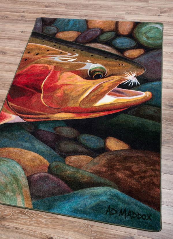 Golden Catch Rug | Fly Fishing Art | Prints | AD Maddox | Artist